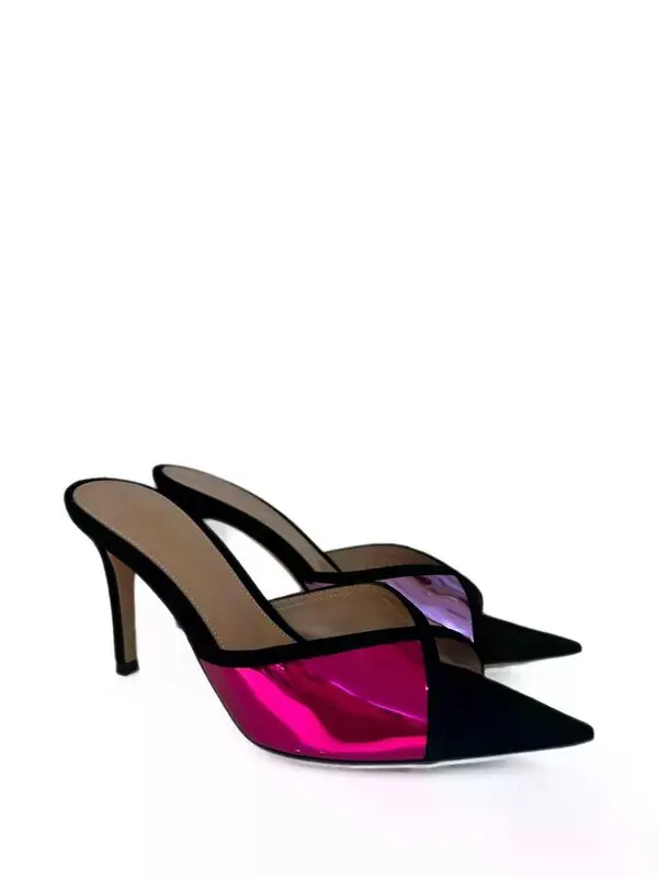 GIANVITO ROSSI Metallic-leather Sandals - Pink