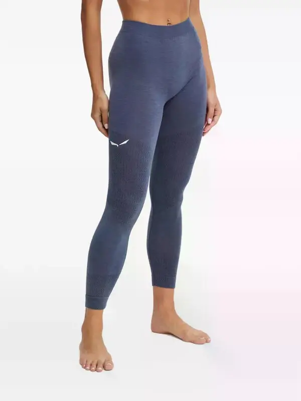 SALEWA Zebru Logo-print Panelled Leggings - Blue