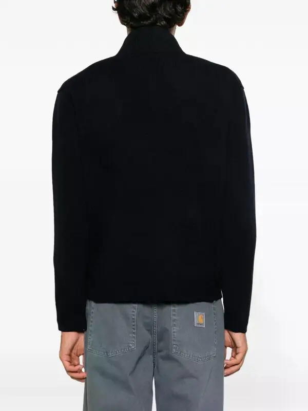 Maison Kitsuné Fox-intarsia High-neck Sweater