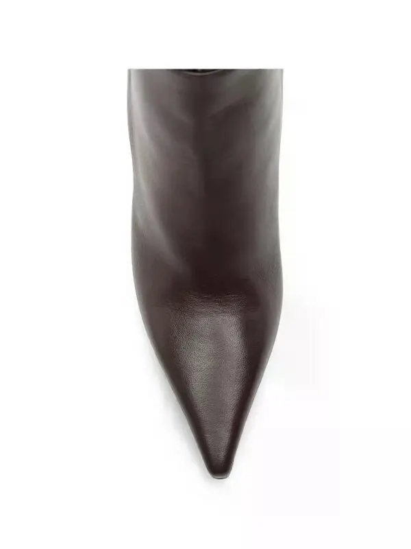 JIMMY CHOO Pointed-toe Leather Ankle Boots