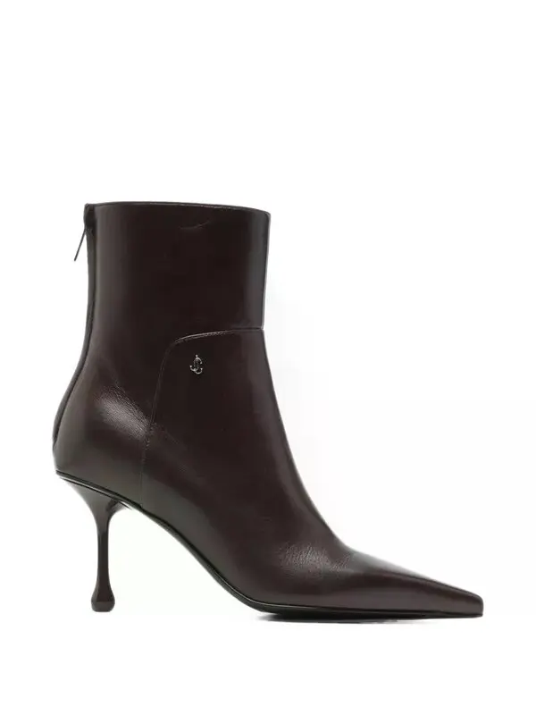 JIMMY CHOO Pointed-toe Leather Ankle Boots