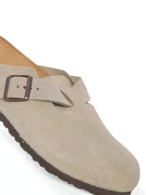 BIRKENSTOCK Boston Suede Flat Mules