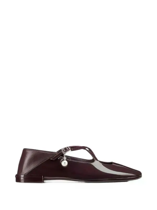 JIMMY CHOO Eleri Crossover-strap Flat Pumps
