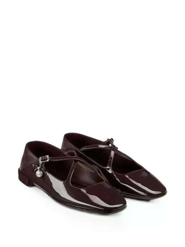 JIMMY CHOO Eleri Crossover-strap Flat Pumps