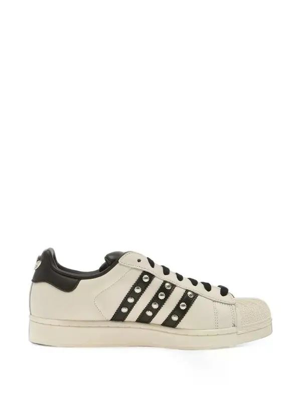 Adidas Superstar Ii Studded Leather Sneakers - Neutrals