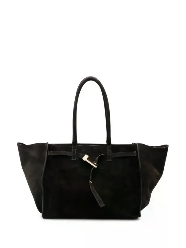 Benedetta Bruzziches Mame Weekend Isuede Buckled Shoulder Bag - Brown