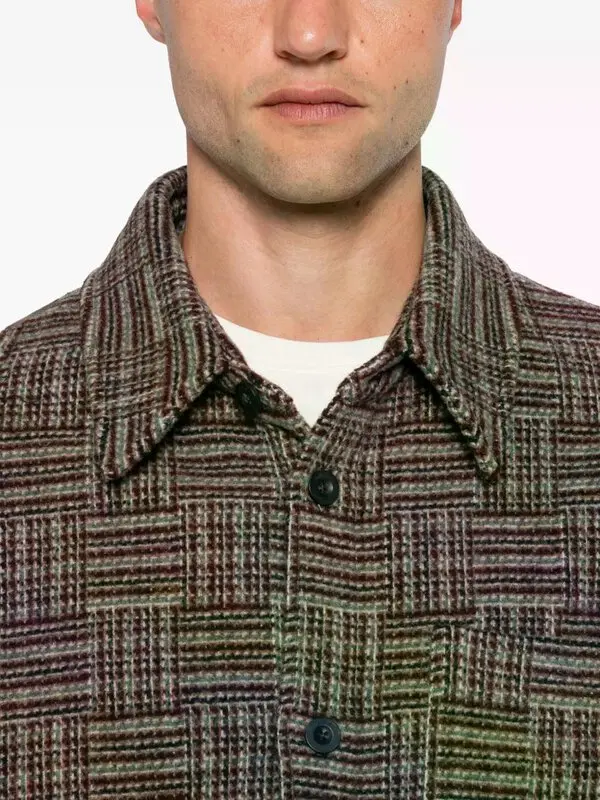 A.p.c. Checked Wool-blend Shirt