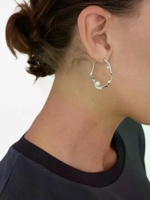 MARIA BLACK Tide Pearl-embellished Hoop Earring