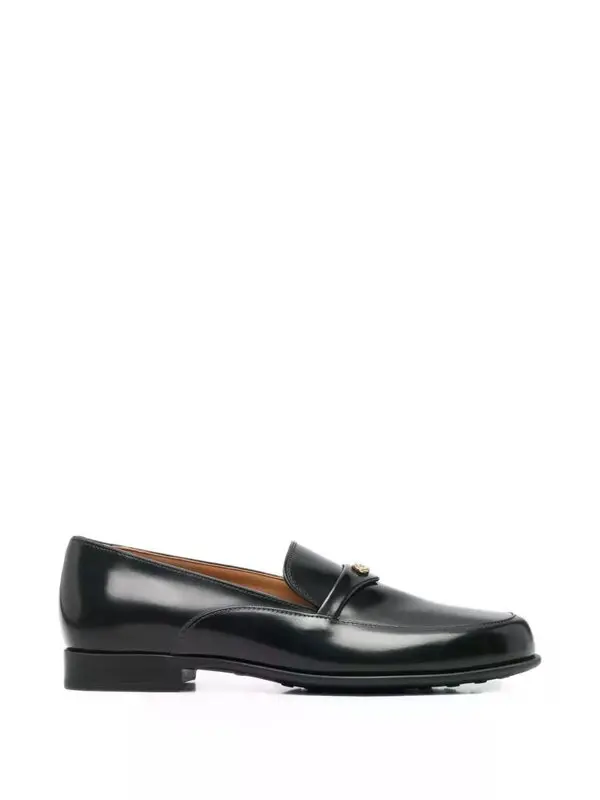 TOD'S Logo-plaque Leather Loafers