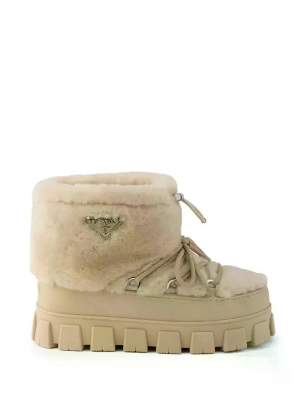 Prada Shearling Après-ski Boots - Neutrals