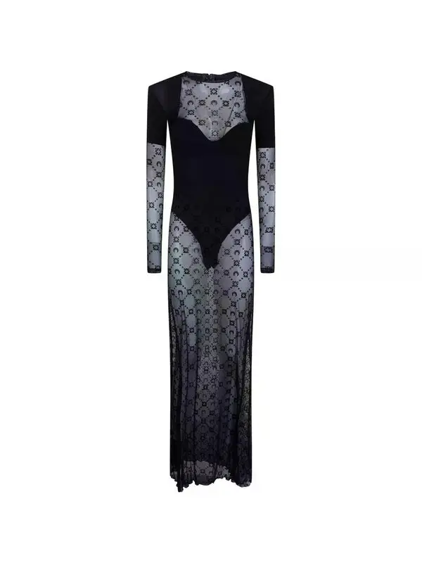 MARINE SERRE Layered Moon-print Dress