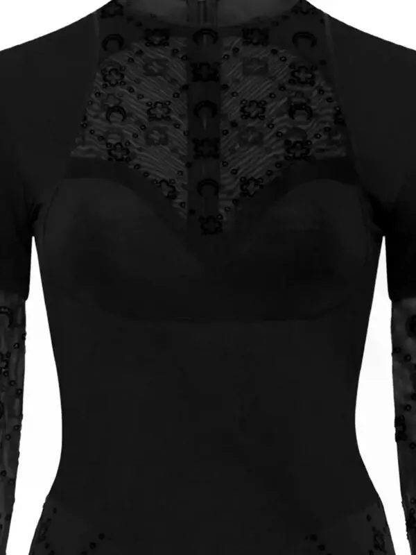 MARINE SERRE Layered Moon-print Dress