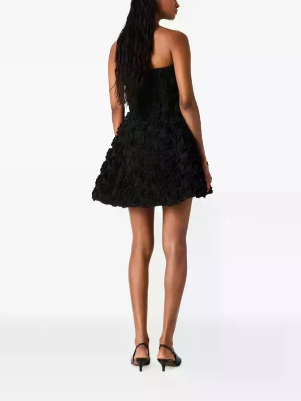 Maje Floral-appliqué Strapless Mini Dress