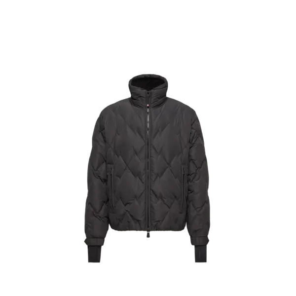 Moncler Bramans Diamond Quilted Short Down Jacket - Black