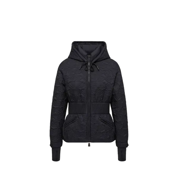Moncler Etaules Leaf Embroidered Short Down Jacket