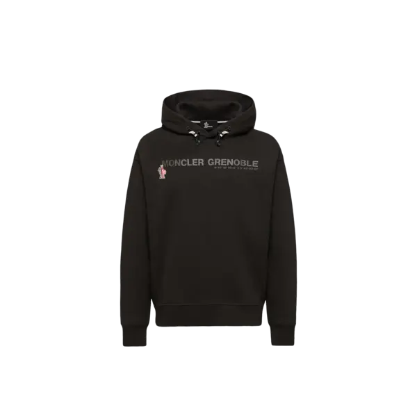 Moncler Coordinates Logo Cotton Hoodie - Black