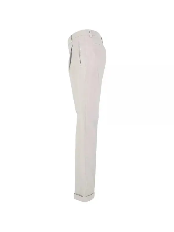 BERWICH Pleated Turn-up Straight-leg Trousers