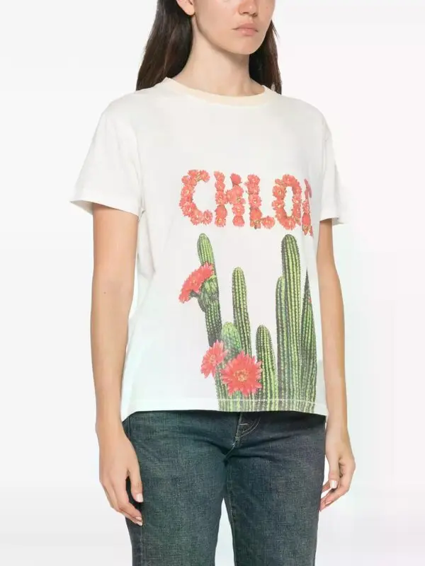 Chloé Cactus-print T-shirt