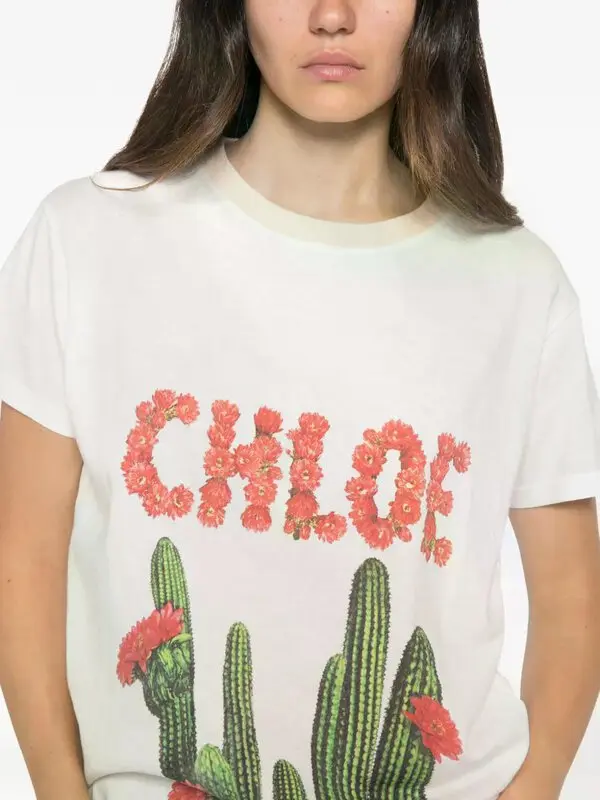 Chloé Cactus-print T-shirt