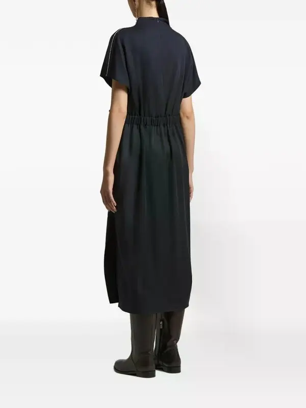 Peserico Belted Chain-trim Midi Dress