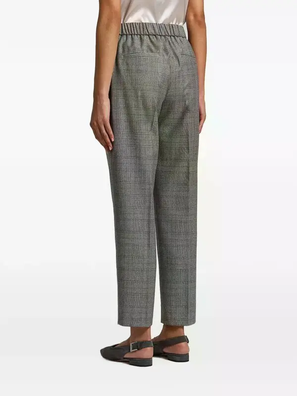 Peserico Checked Elasticated-waist Trousers