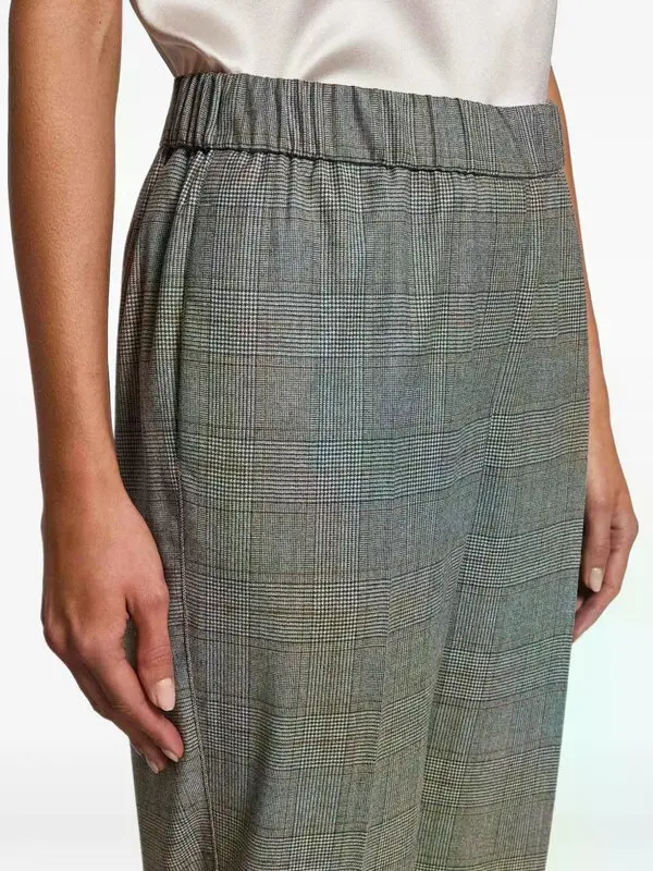 Peserico Checked Elasticated-waist Trousers