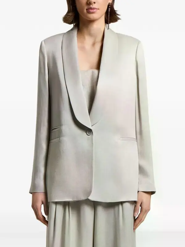 Peserico Shawl-lapel Single-breasted Jacket - Neutrals
