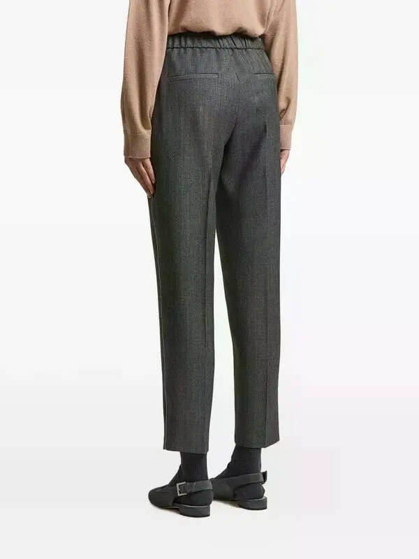 Peserico Check-pattern Elasticated-waist Trousers