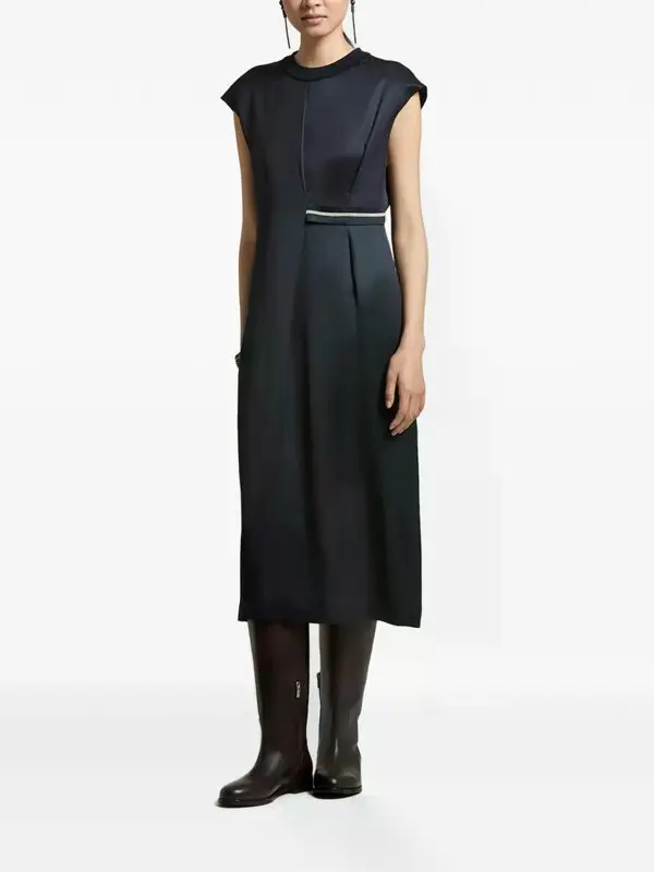 Peserico Chain-detail Pleated Midi Dress