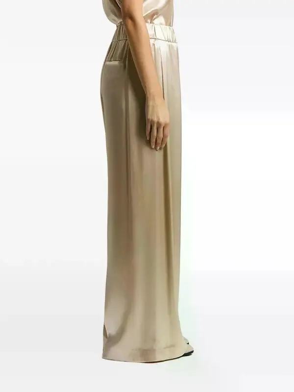 Peserico Satin-finish Elasticated-waistband Palazzo Pants