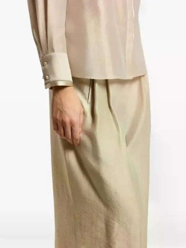 Peserico Beaded-trim Long-sleeved Shirt