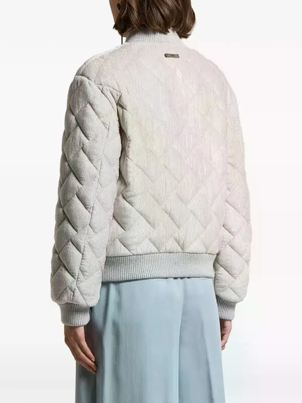 Peserico Quilted Corduroy Bomber Jacket