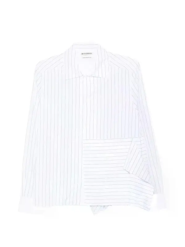 JW Anderson Pinstripe-print Asymmetric-hem Shirt