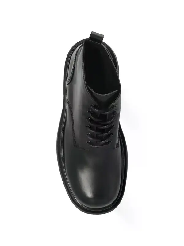 AMI Paris Lace-up Leather Combat Boots