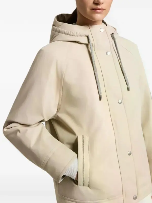 Peserico Hooded Raglan-sleeve Parka Coat