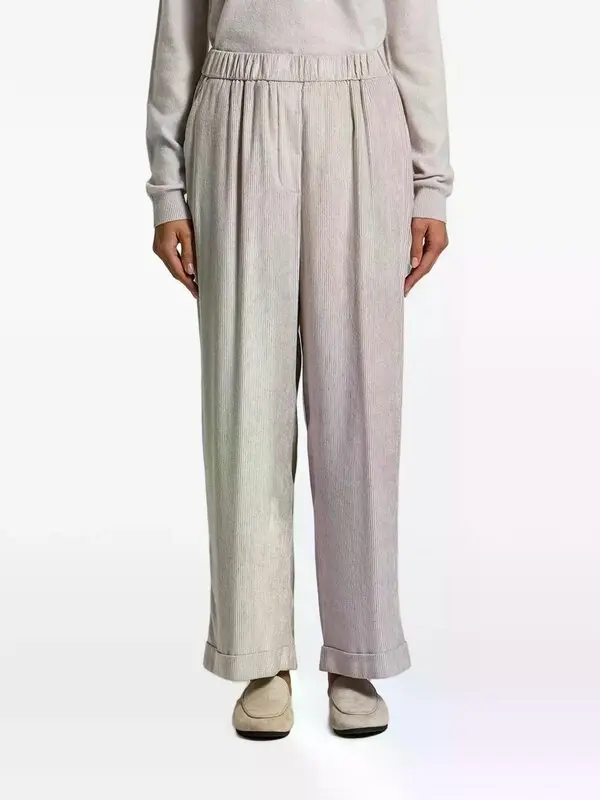Peserico Corduroy-effect Pleated Trousers - Neutrals
