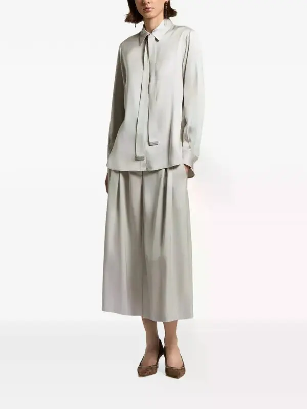 Peserico Point-collar Satin Shirt