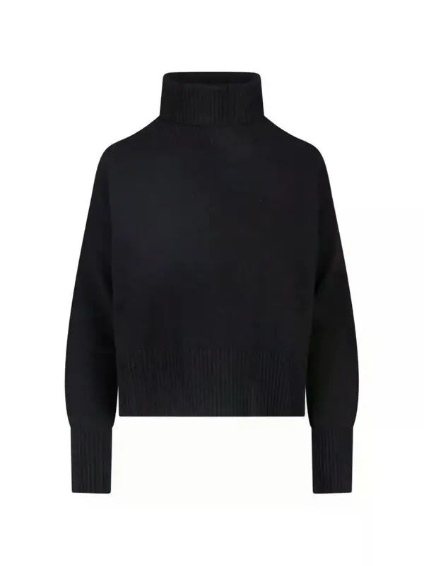 MA'RY'YA Ribbed-knit Roll-neck Sweater - Black