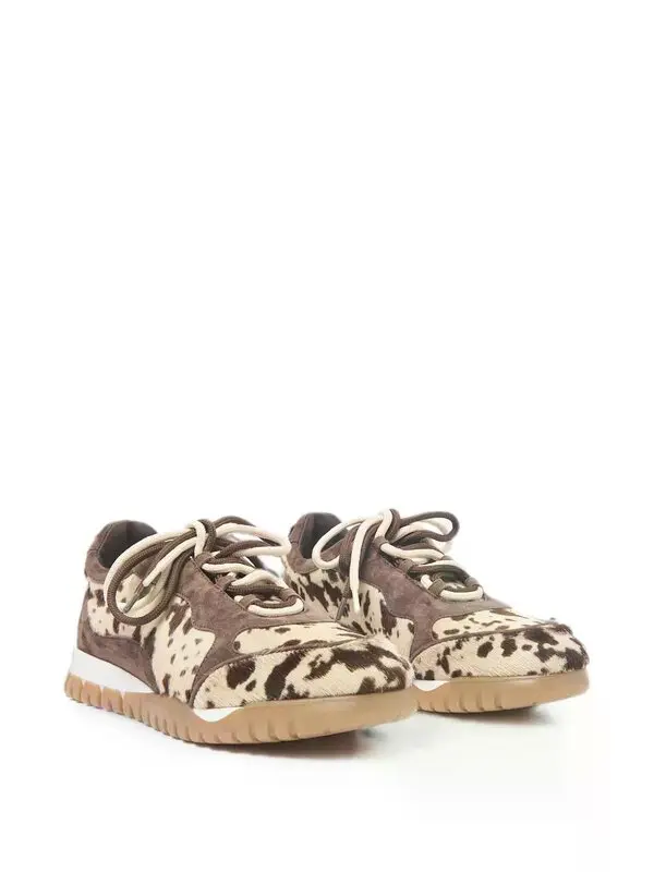 Peserico Animal-print Panelled Sneakers