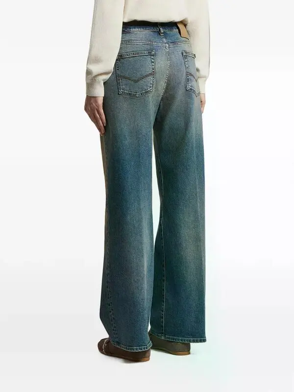 Peserico Faded Wide-leg Jeans