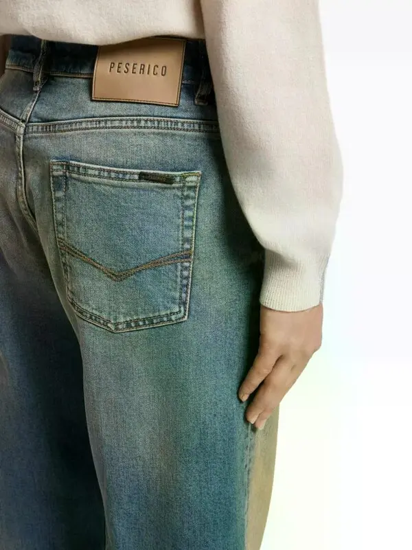 Peserico Faded Wide-leg Jeans