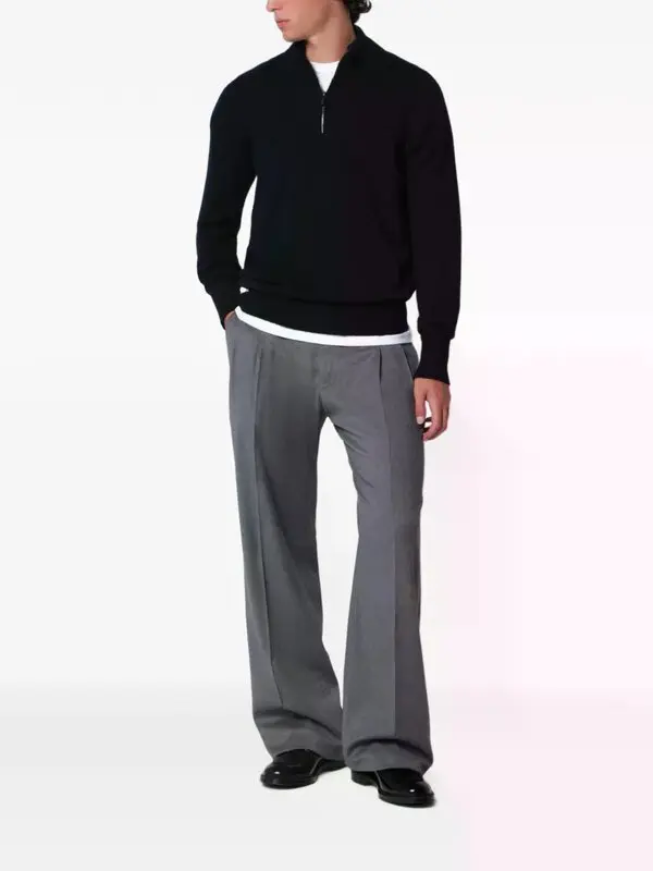 DRUMOHR Quarter-zip Ribbed-trim Sweater