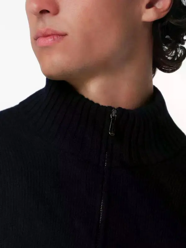 DRUMOHR Quarter-zip Ribbed-trim Sweater
