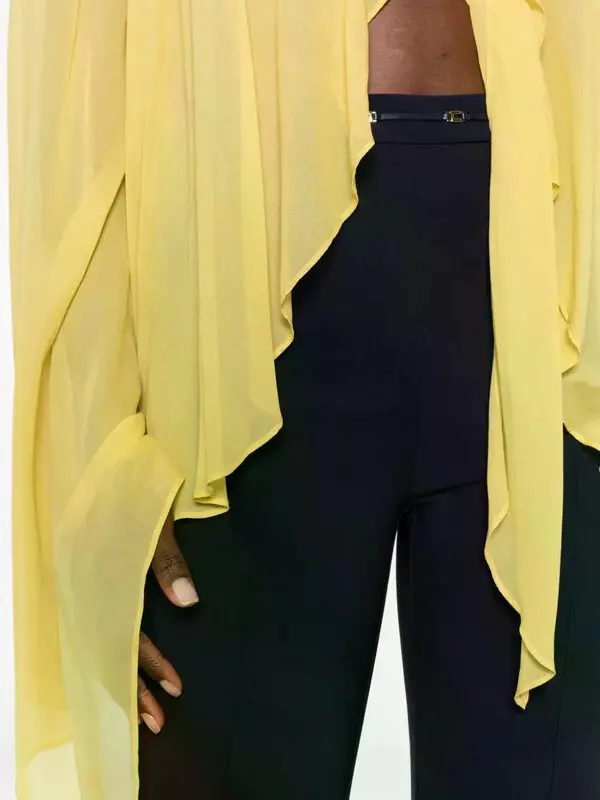 Elisabetta Franchi Logo-plaque Flared Trousers