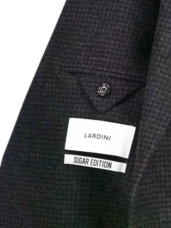 LARDINI Check-pattern Notched-lapel Blazer