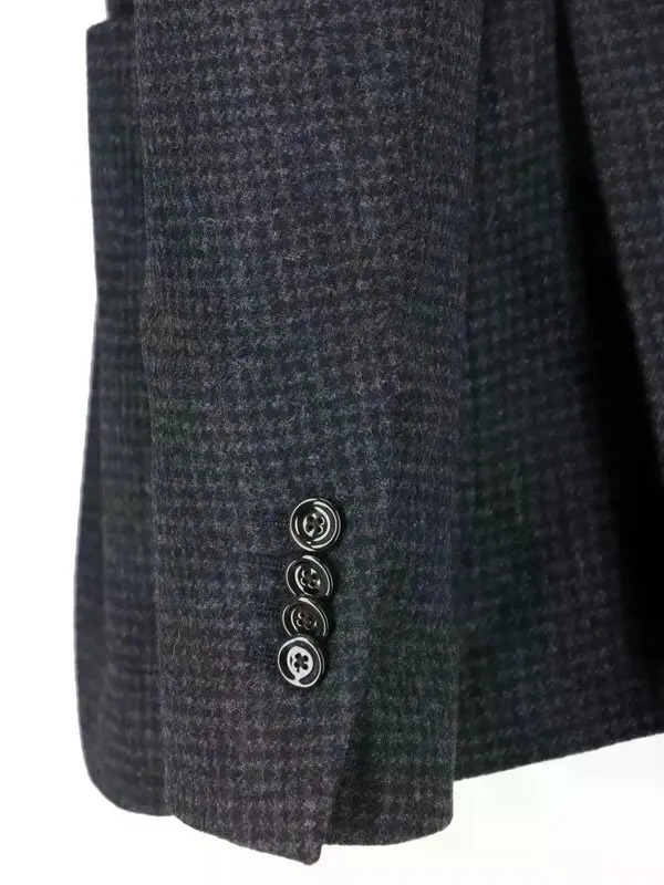 LARDINI Check-pattern Notched-lapel Blazer