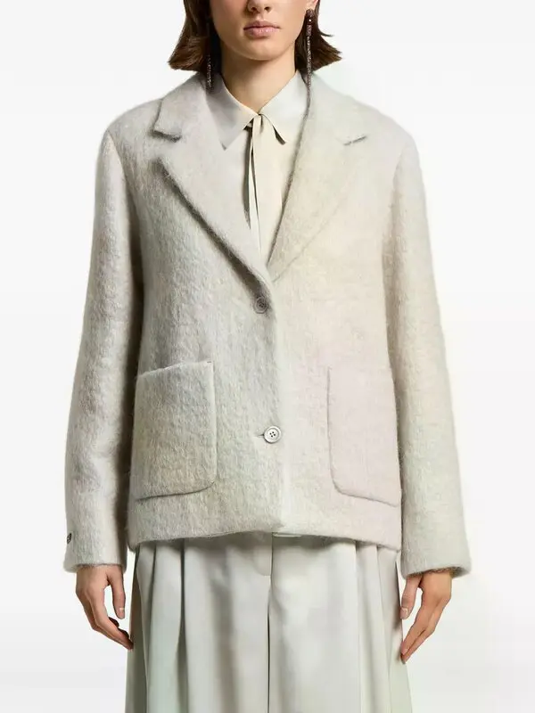 Peserico Brushed-finish Notched-lapel Coat