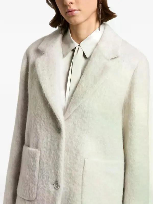 Peserico Brushed-finish Notched-lapel Coat