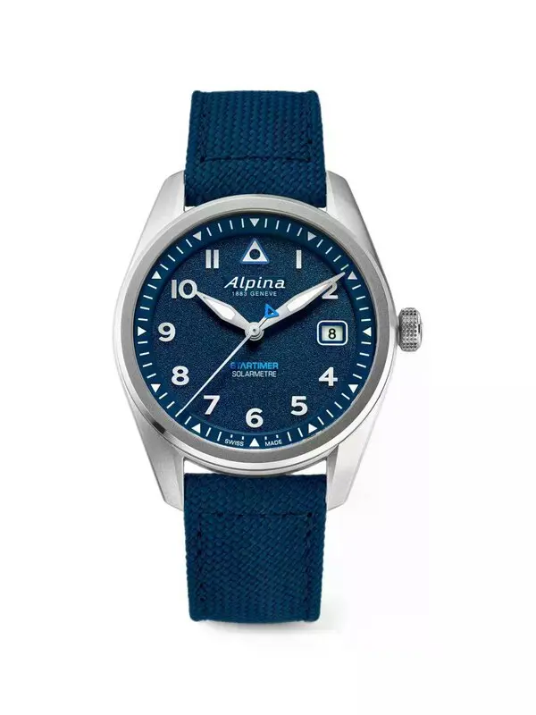 ALPINA Startimer Pilot Solarmetre 38mm Watch - Blue