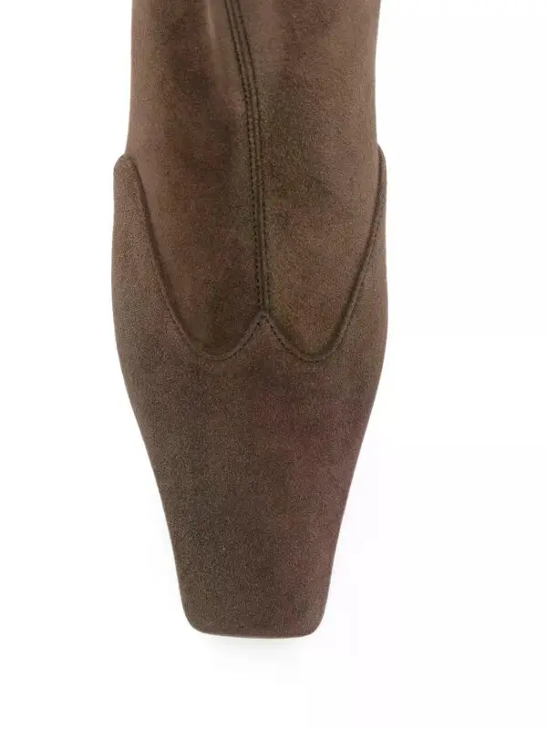 Khaite Suede Pointed-toe Ankle Boots